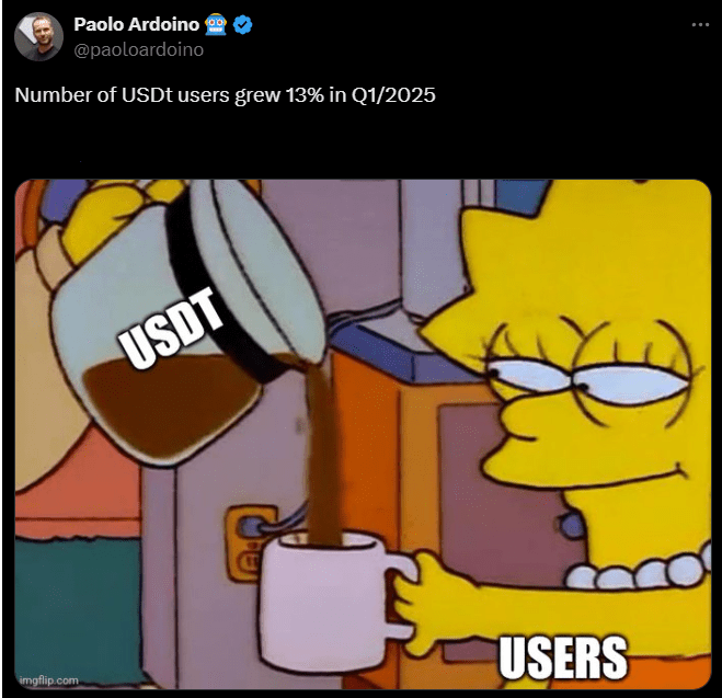 El meme de Los Simpsons que usó el CEO de Tether para destacar el ...